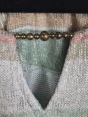 Alfred Dunner | Tops | Alfred Dunner Nwt 3x Metallic Striped Mesh Top ...